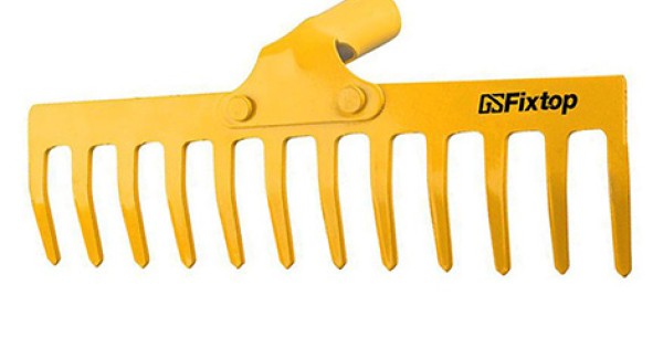 Garden Rake Yellow with 12 Blades